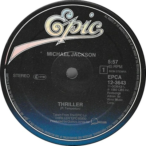 Michael Jackson - Thriller - Vinyl 12" - 1983 - EU - Original | HHV