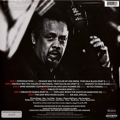 Charles Mingus - The Lost Album From Ronnie Scott's - Vinyl 3LP - 2022 ...