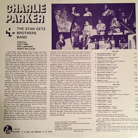 Charlie Parker - At the Apollo Theatre and St. Nick's Arena + The Stan ...