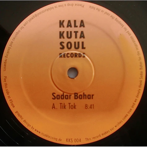Sadar Bahar - Tik Tok - Vinyl 12" - 2015 - DE - Original | HHV