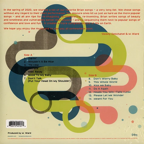 She & Him - Melt Away: A Tribute To Brian Wilson Lemonade Translucent ...