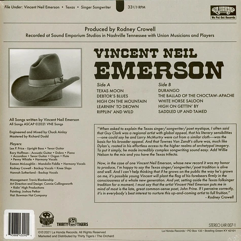 Vincent Neil Emerson - Vincent Neil Emerson - Vinyl LP - 2021 - EU ...