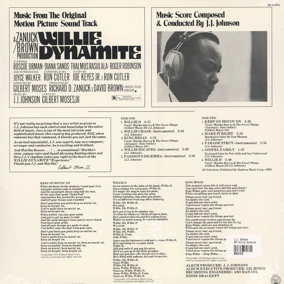 J.J. Johnson - OST Willie Dynamite - Vinyl LP - 1973 - US - Reissue | HHV
