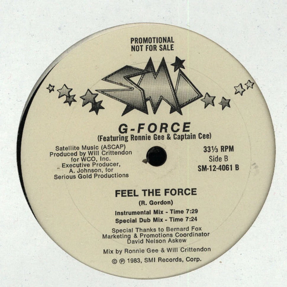 G-Force Featuring Ronnie Gee & Captain Cee - Feel The Force - Vinyl 12 ...