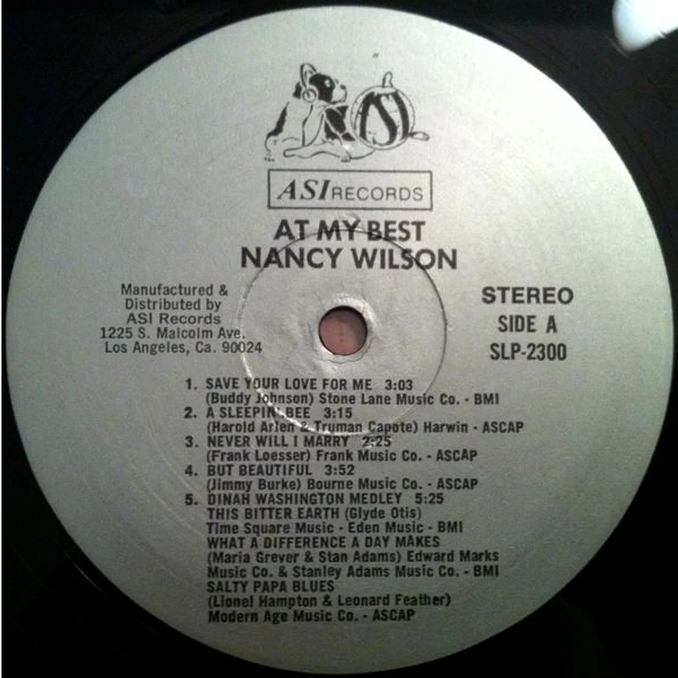 Nancy Wilson - At My Best - Vinyl LP - 1982 - US - Original | HHV