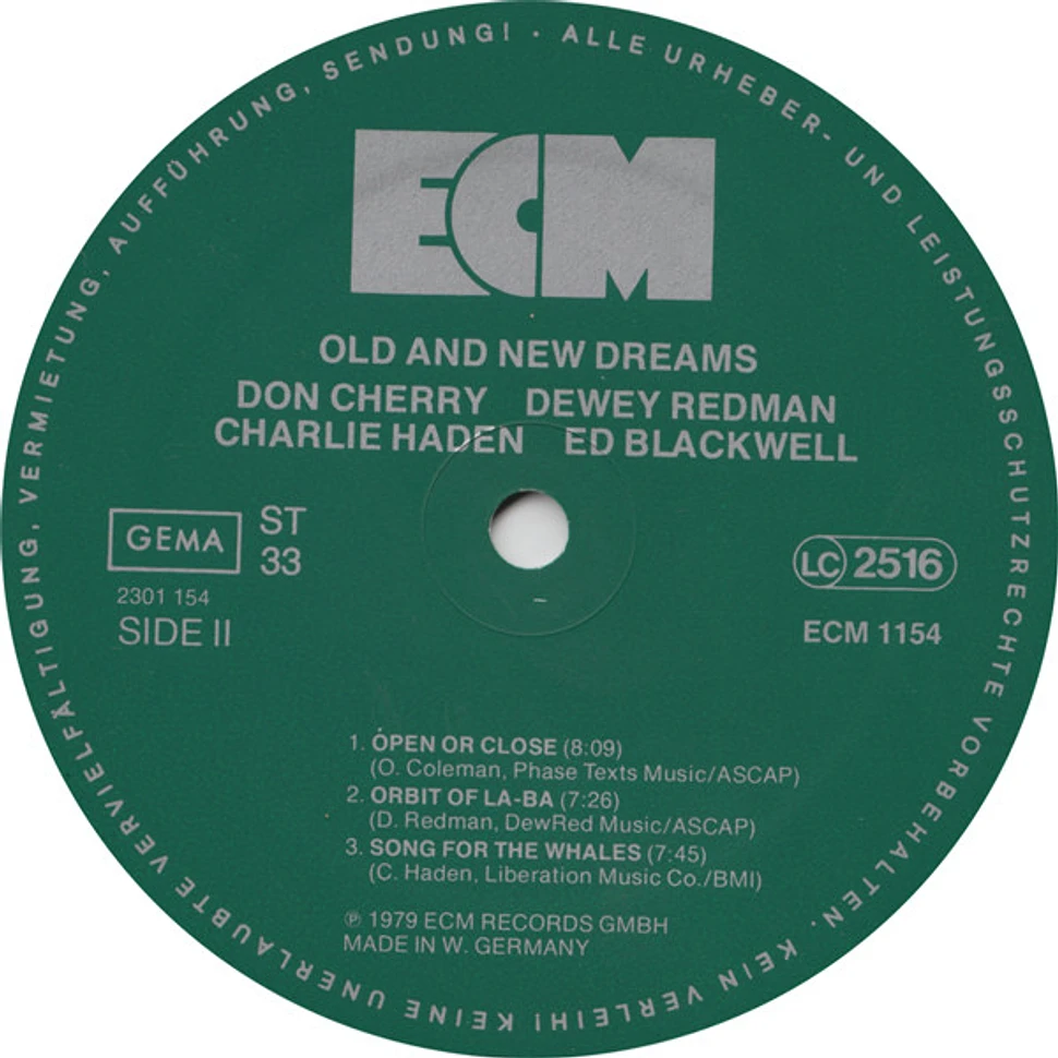 Old And New Dreams - Old And New Dreams - Vinyl LP - 1979 - DE - Original | HHV