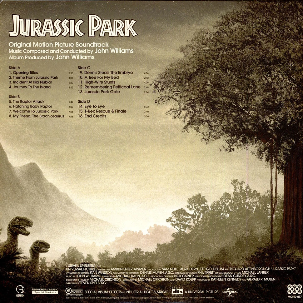 John Williams - OST Jurassic Park - Vinyl 2LP - 2014 - US - Original | HHV