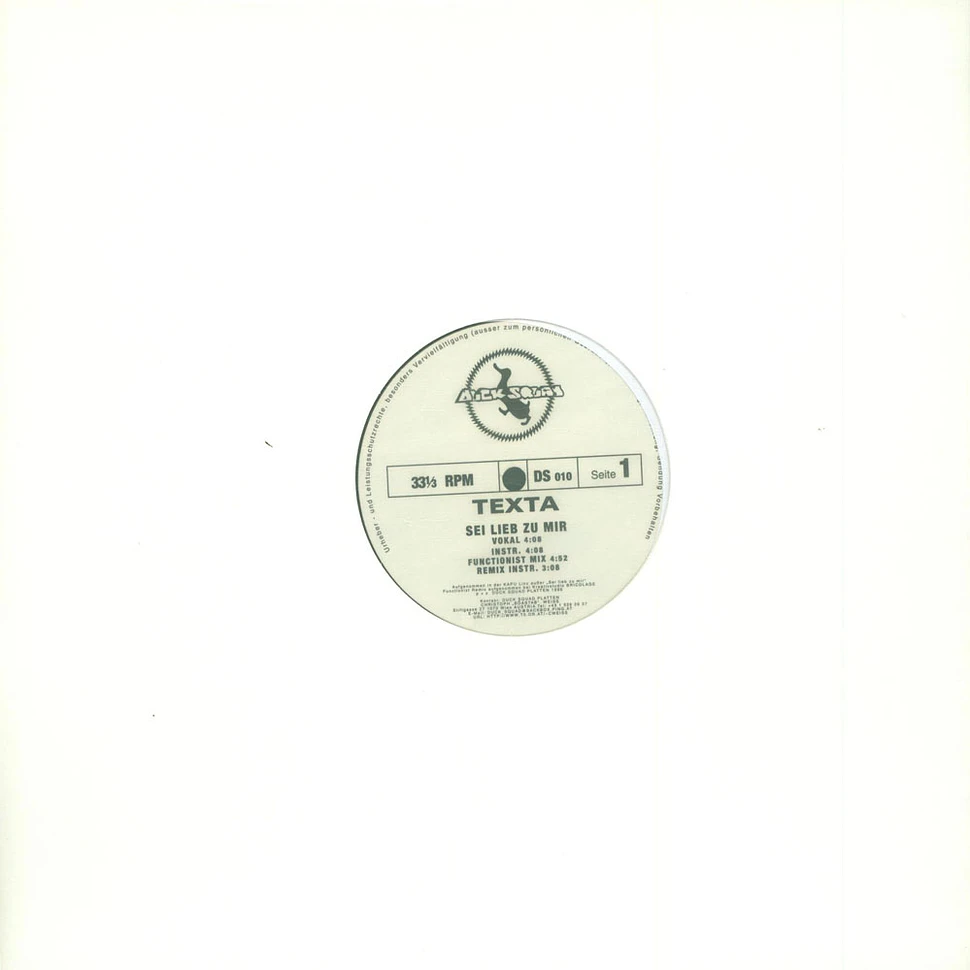 Texta - Sei Lieb Zu Mir / Da Raw Shit - Vinyl 12" - 1996 - AT ...