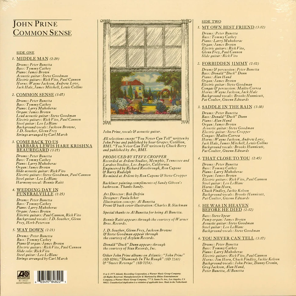 John Prine - Common Sense - Vinyl LP - 1975 - EU - Reissue | HHV