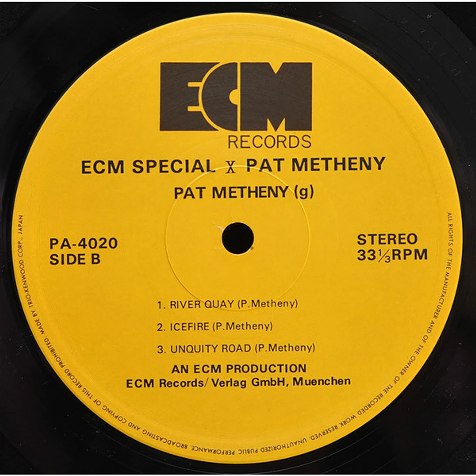 Pat Metheny - ECM Special X Pat Metheny - Vinyl LP - 1980 - JP ...