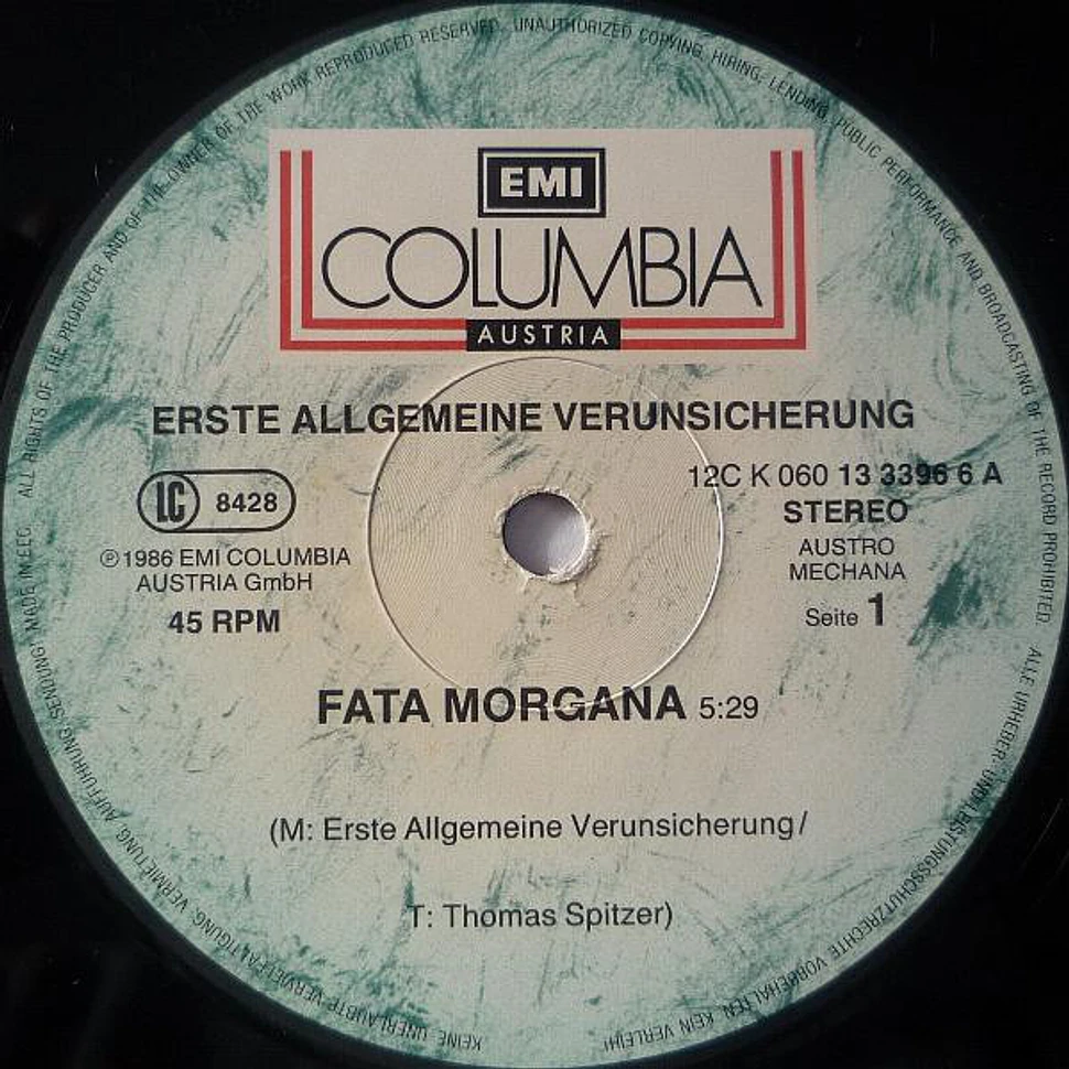 EAV (Erste Allgemeine Verunsicherung) - Fata Morgana - Vinyl 12" - 1986 ...