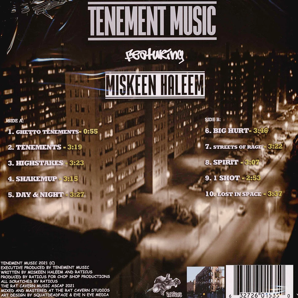 Raticus & Miskeen Haleem - Tenement Music Brown Splatter Vinyl Edition ...