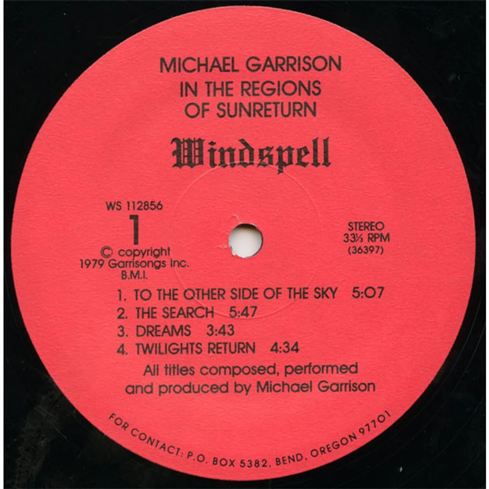 Michael Garrison - In The Regions Of Sunreturn - Vinyl LP - 1979 - US - Original | HHV