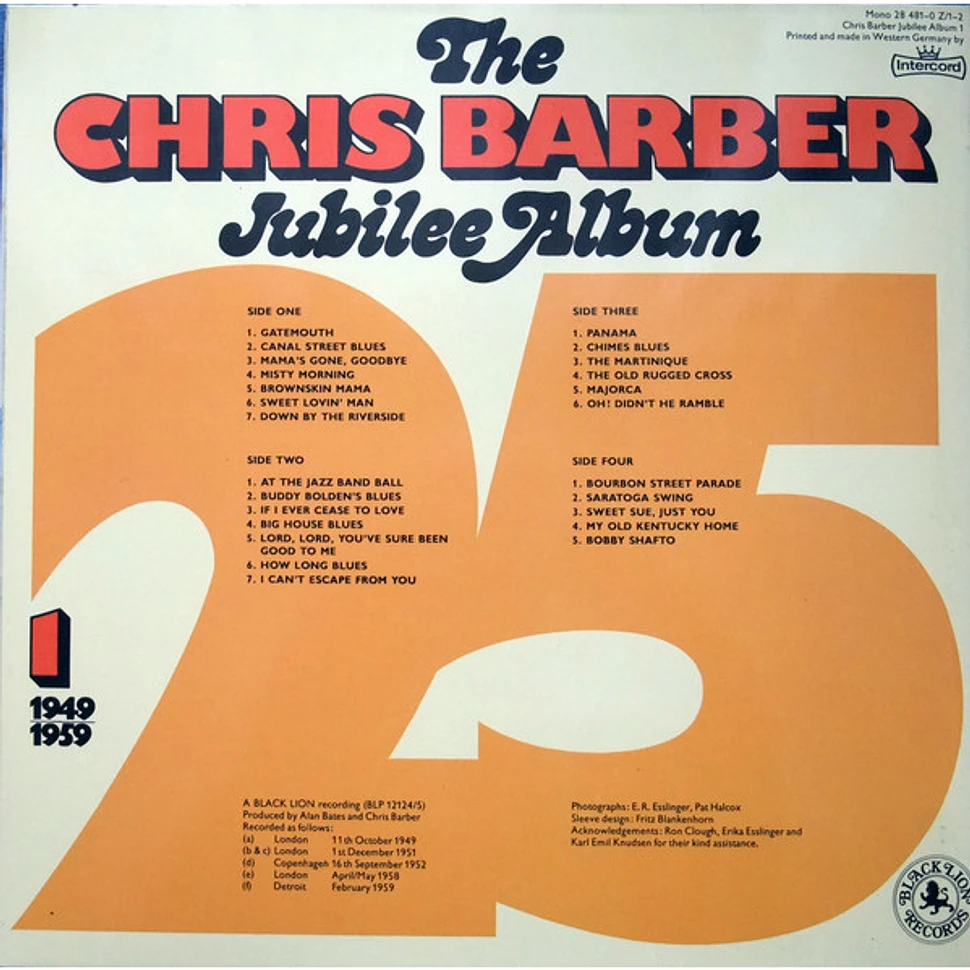 Chris Barber - The Chris Barber Jubilee Album 1 (1949-1959) - Vinyl 2LP ...