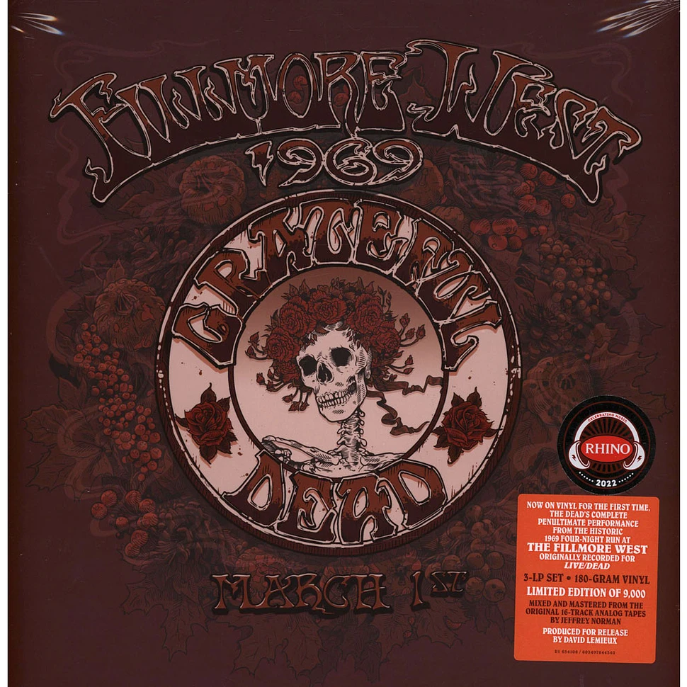 The Grateful Dead - Fillmore West 1969: March 1st - Vinyl 3LP+Box Set ...