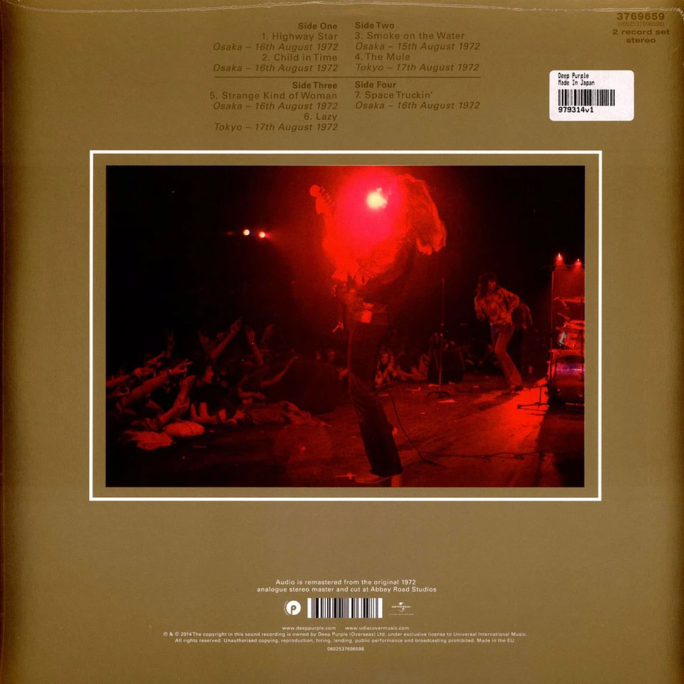 Deep Purple - Made In Japan - Vinyl 2LP - 1972 - EU - Reissue | HHV