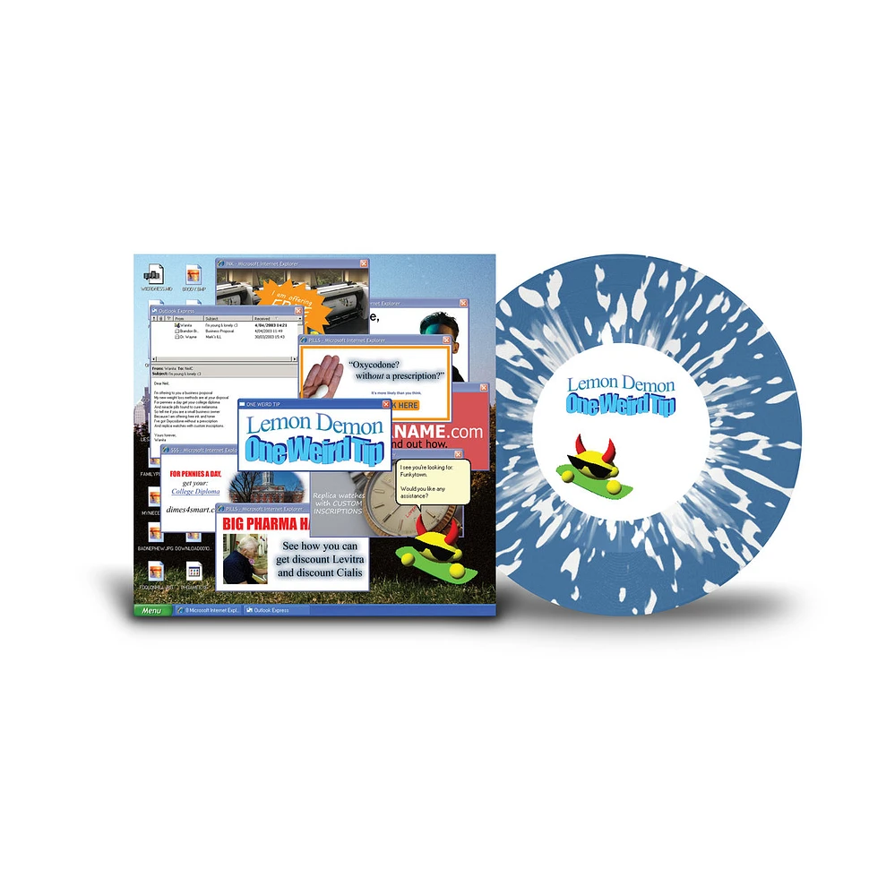 Lemon Demon - One Weird Tip / Funkytown Blue W/ White Splatter Vinyl ...