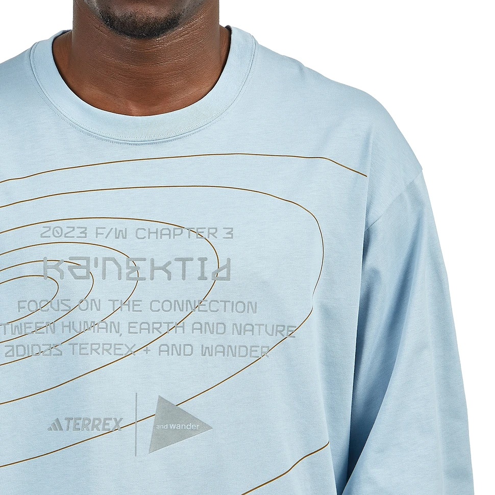 adidas x and wander - XPL and wander Longsleeve (Wonder Blue) | HHV