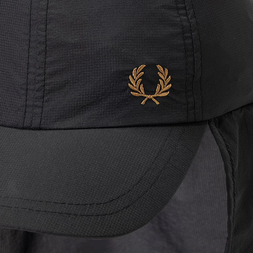 Fred Perry - Ripstop Shaded Cap (Black / Dark Caramel) | HHV