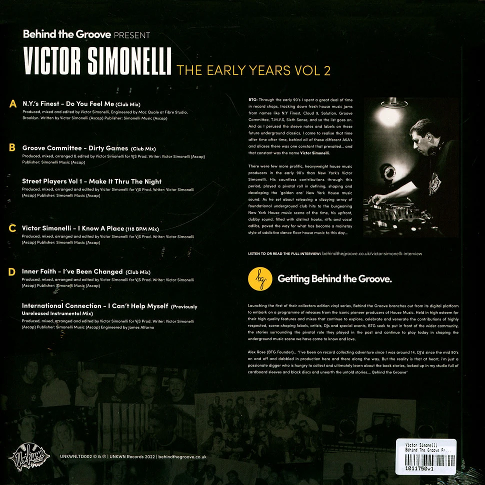 Victor Simonelli - Behind The Groove Present Victor Simonelli The Early ...