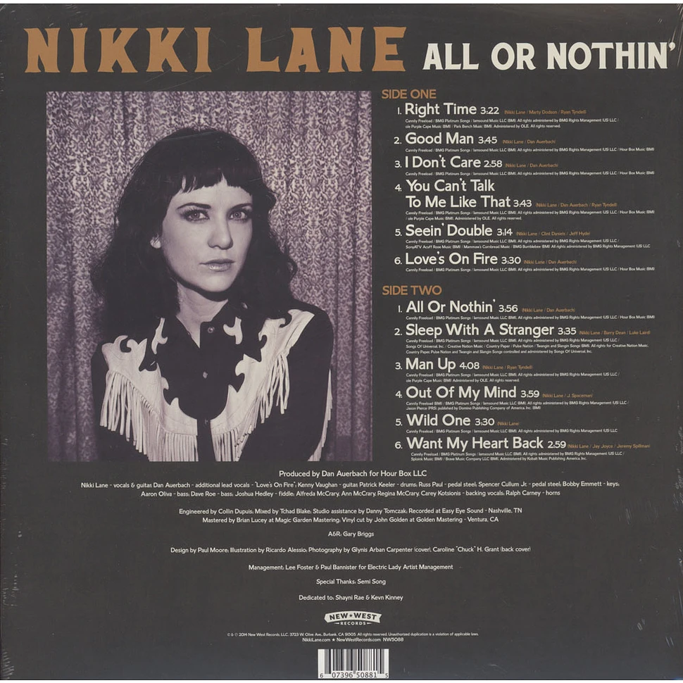 Nikki Lane - All Or Nothin' - Vinyl LP - 2014 - US - Original | HHV