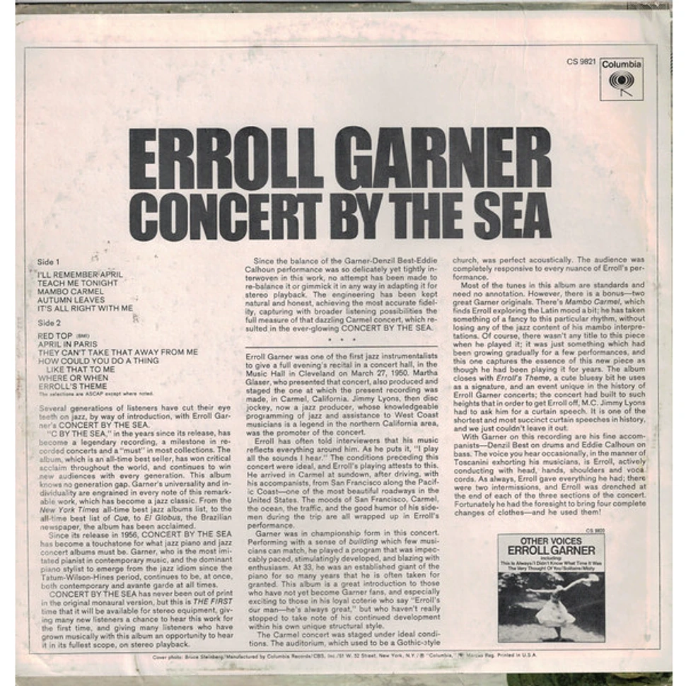 Erroll Garner - Concert By The Sea - Vinyl LP - 1970 - US - Reissue | HHV