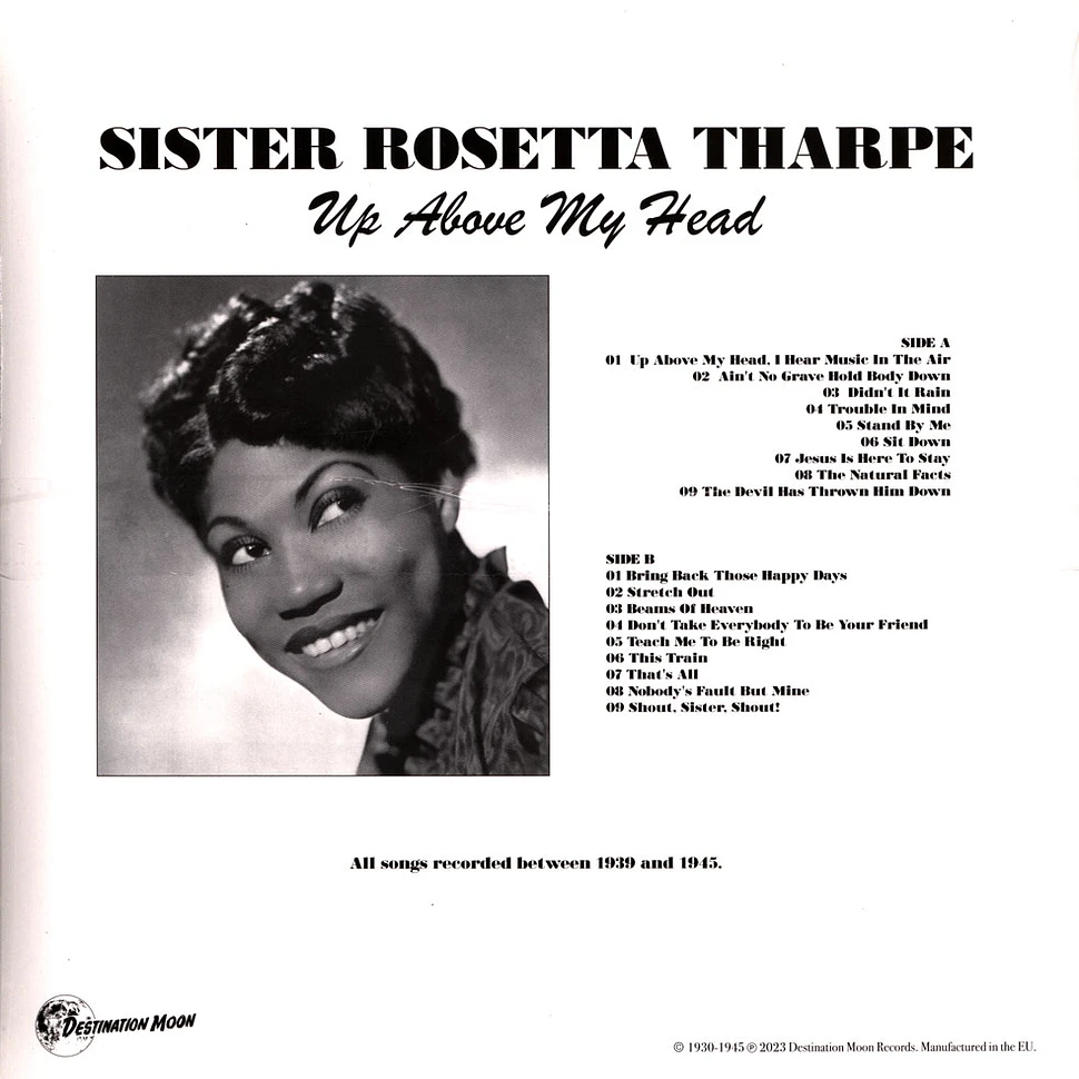 Sister Rosetta Tharpe - Up Above My Head Clear Vinyl Edtion - Vinyl LP ...