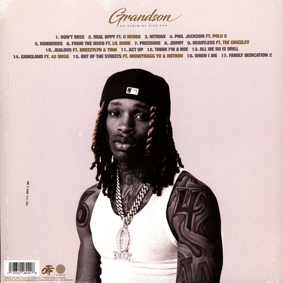 King Von - Grandson Golden Vinyl Edition - Vinyl LP - 2023 - US ...