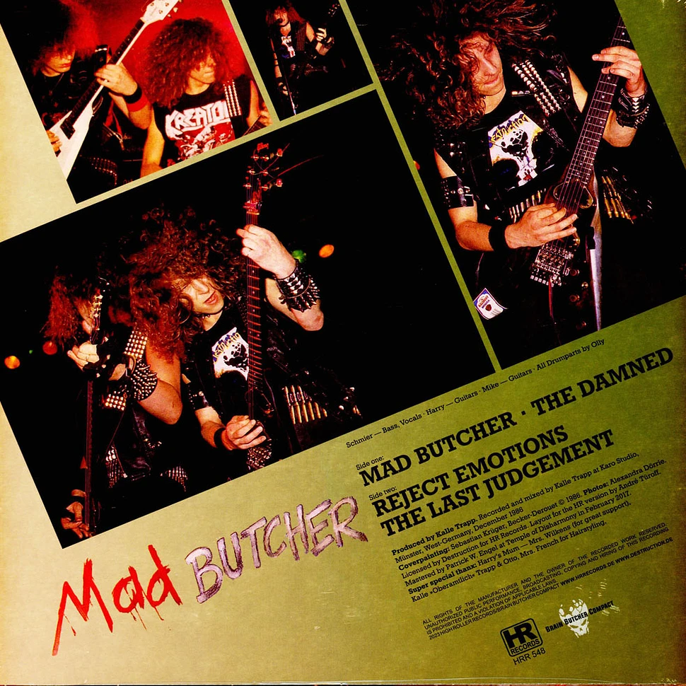 Destruction - Mad Butcher Mixed Splatter Vinyl Edition - Vinyl LP ...