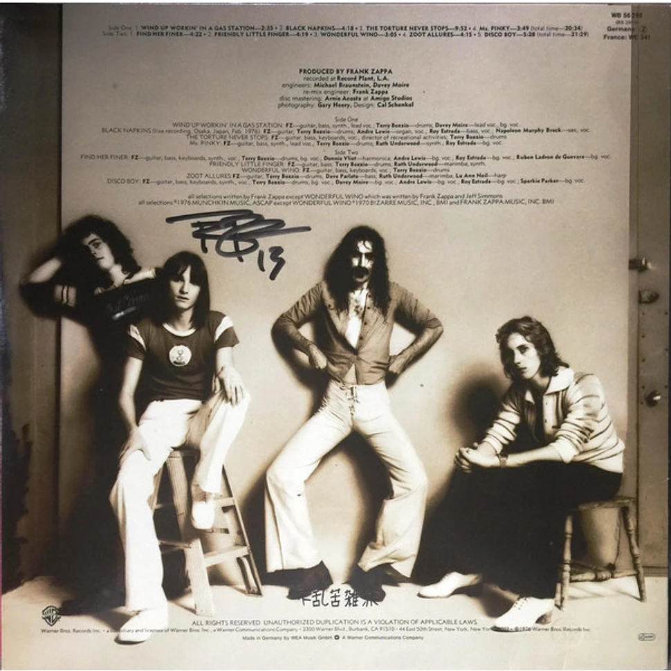 Frank Zappa - Zoot Allures - Vinyl LP - NL - Reissue | HHV