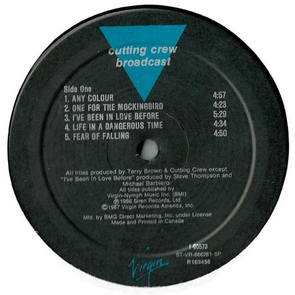 Cutting Crew - Broadcast - Vinyl LP - 1987 - US - Original | HHV