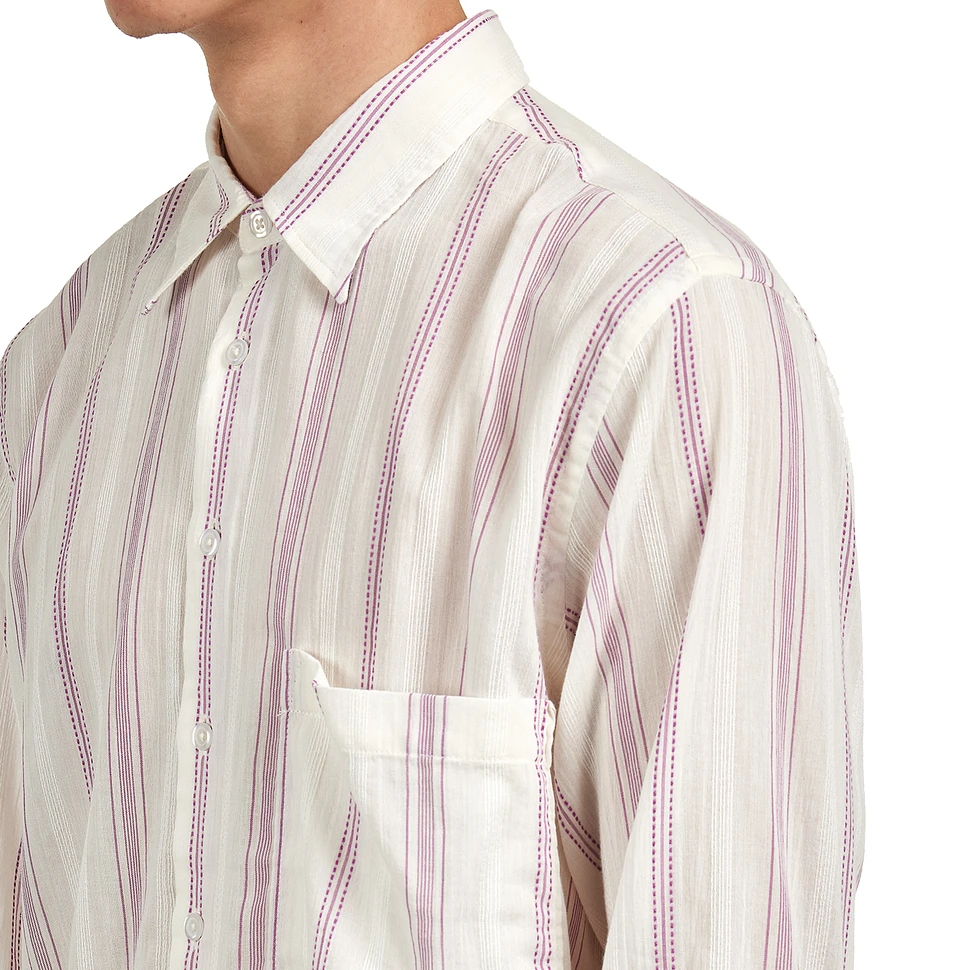 Universal Works - Square Pocket Shirt (Ecru / Lilac) | HHV