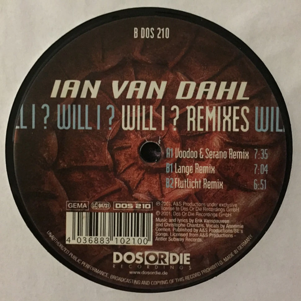 Ian Van Dahl - Will I ? (Remixes) - Vinyl 12" - 2002 - DE - Original | HHV