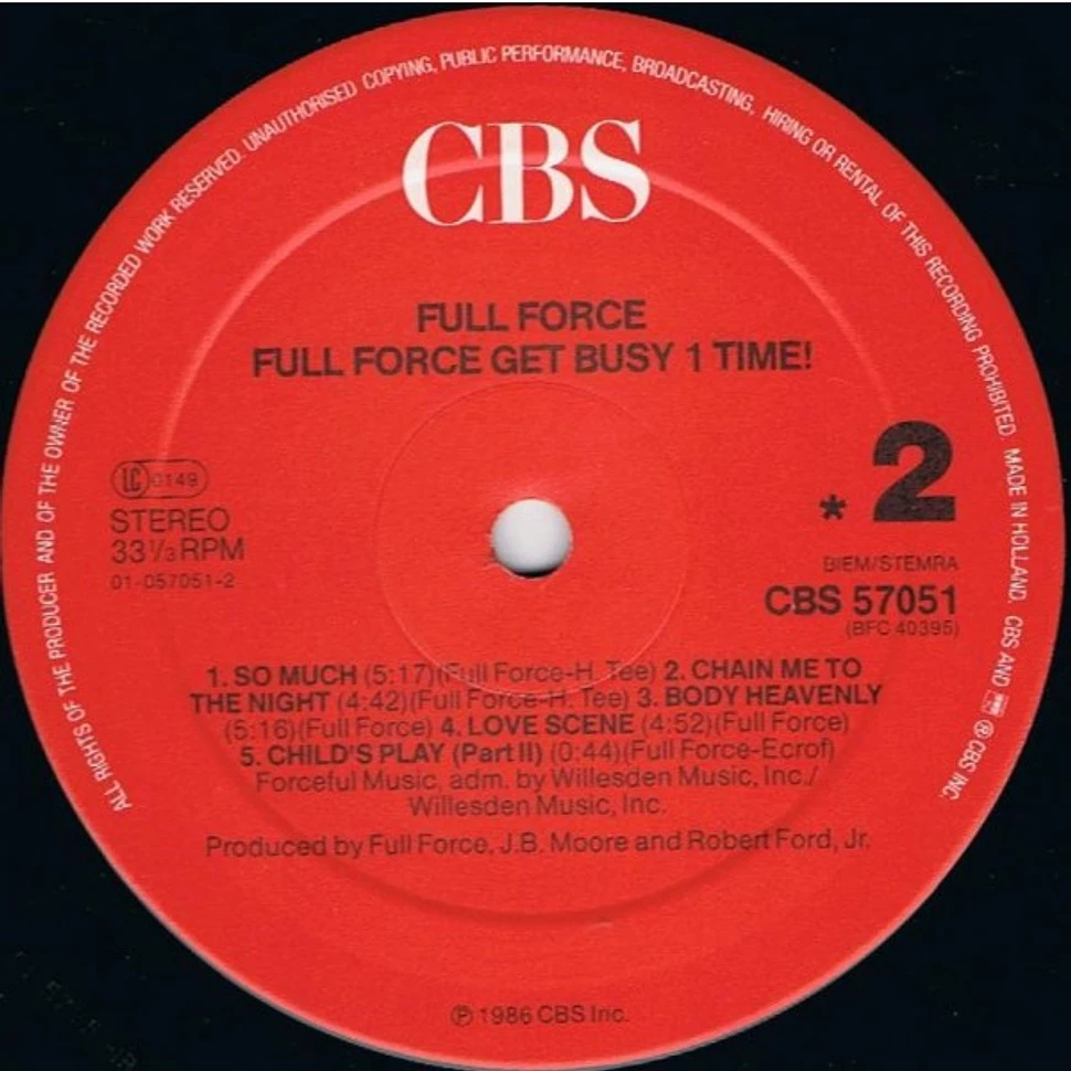 Full Force - Full Force Get Busy 1 Time! - Vinyl LP - 1986 - EU ...