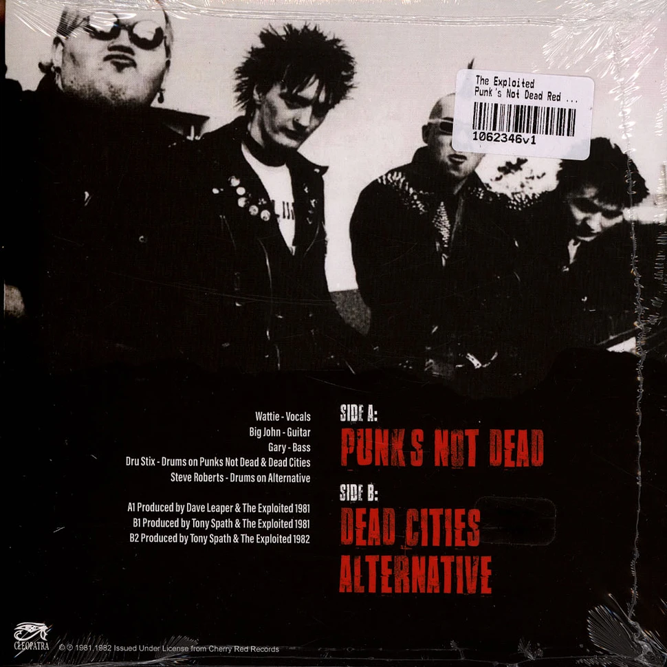 The Exploited - Punk's Not Dead Red Vinyl Edition Black Splatter Vinyl ...