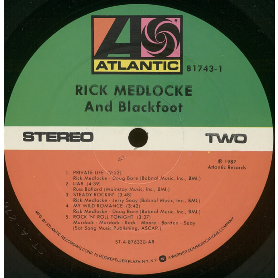 Rick Medlocke And Blackfoot - Rick Medlocke And Blackfoot - Vinyl LP ...