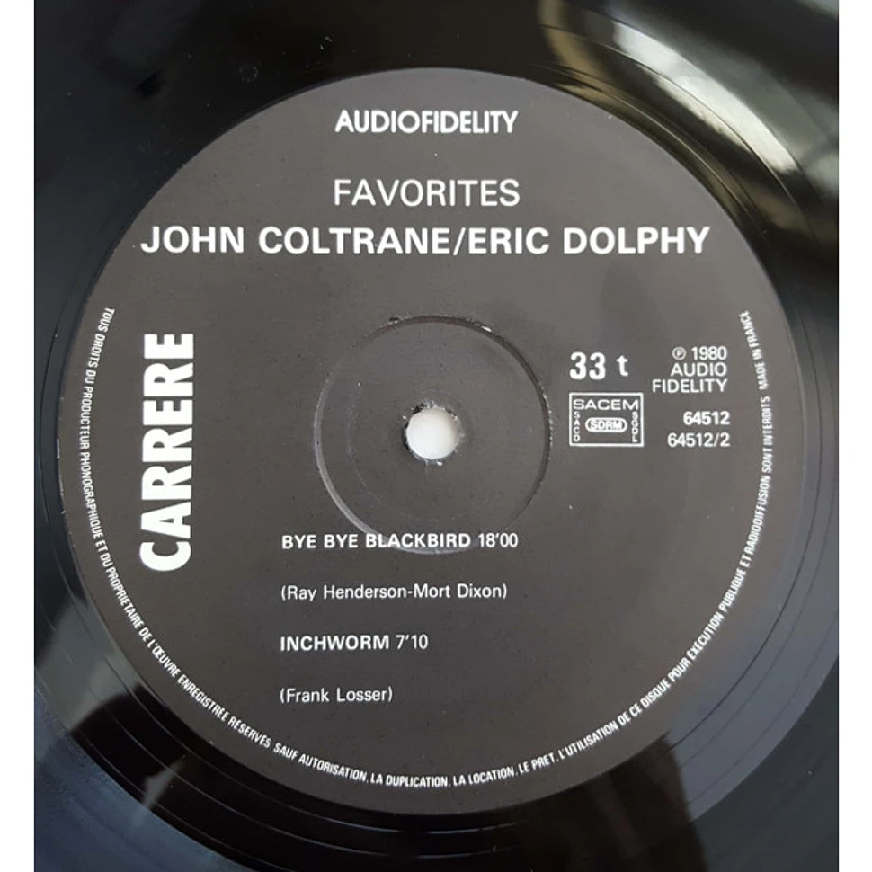 John Coltrane, Eric Dolphy - John Coltrane Eric Dolphy - Vinyl LP ...