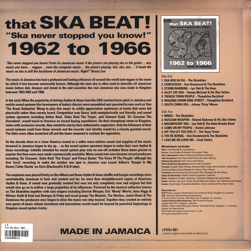 V.A. - That Ska Beat! 1962-1966 Red Vinyl Edition - Vinyl LP - 2024 ...