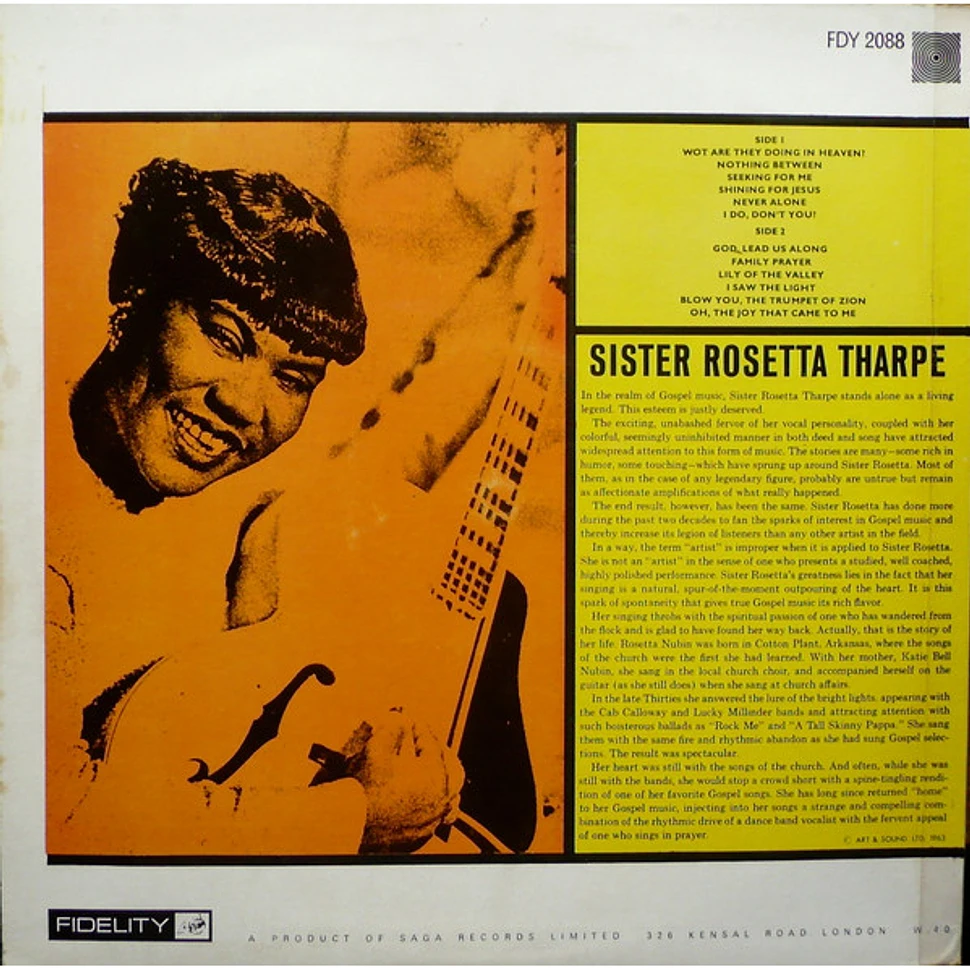 Sister Rosetta Tharpe And The Gospel Tabernacle Choir And Players ...