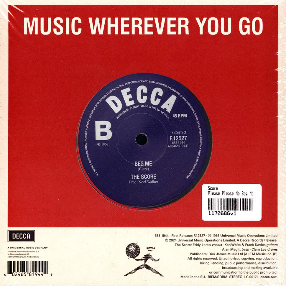 Score - Please Please Me Beg Me - Vinyl 7" - 2024 - US - Original | HHV
