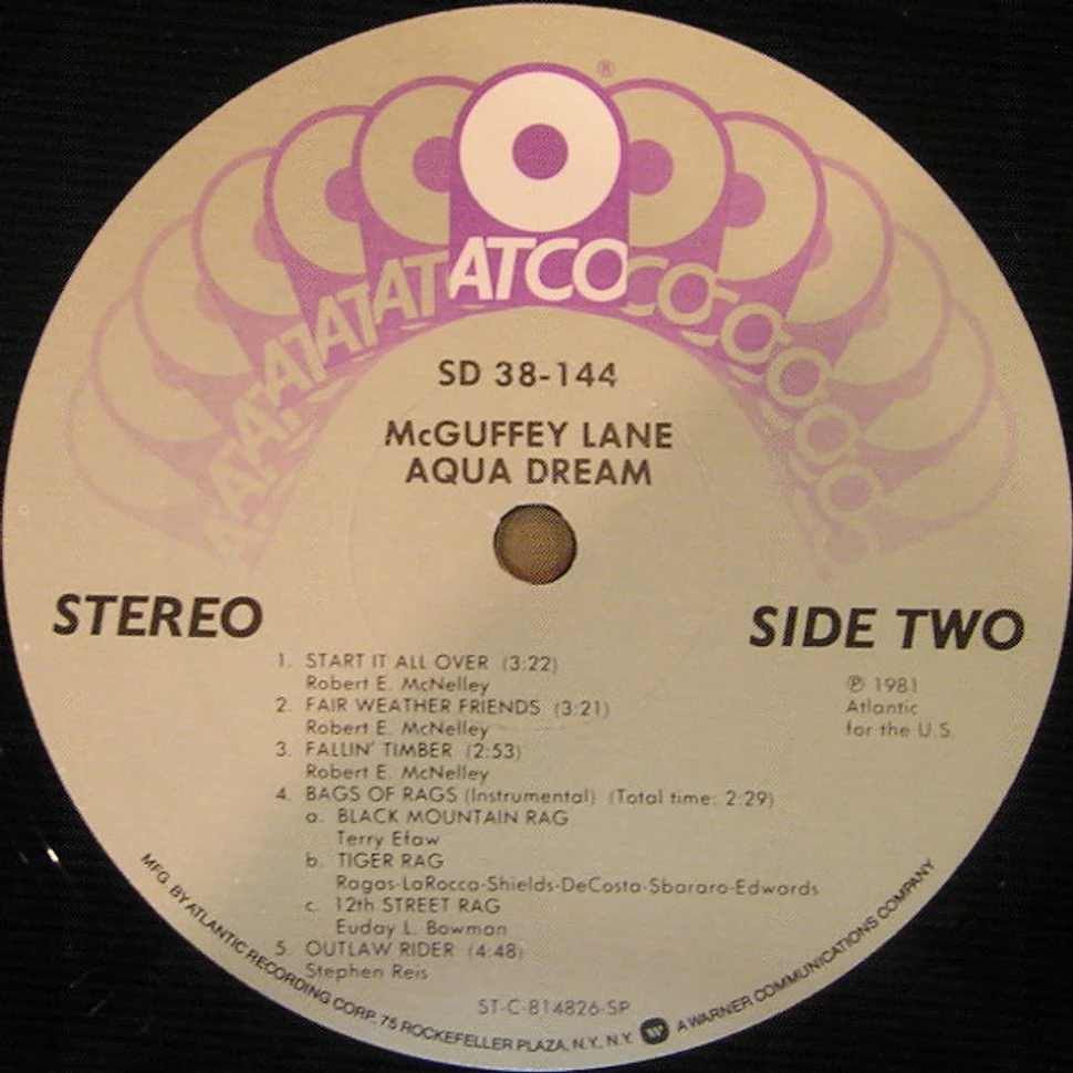 Mcguffey Lane Aqua Dream Vinyl Lp 1981 Us Original Hhv