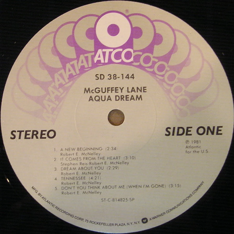Mcguffey Lane Aqua Dream Vinyl Lp 1981 Us Original Hhv