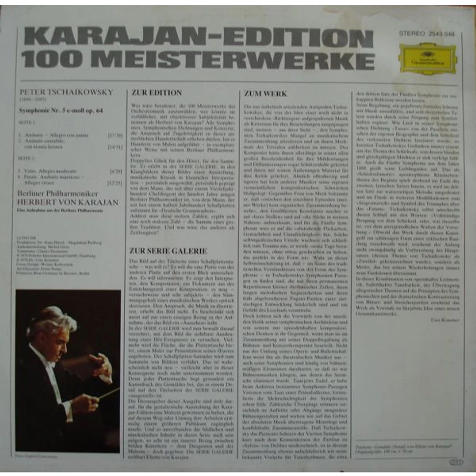 Berliner Philharmoniker, Herbert Von Karajan - Karajan-Edition 100 Meisterwerke - Tschaikowsky ...