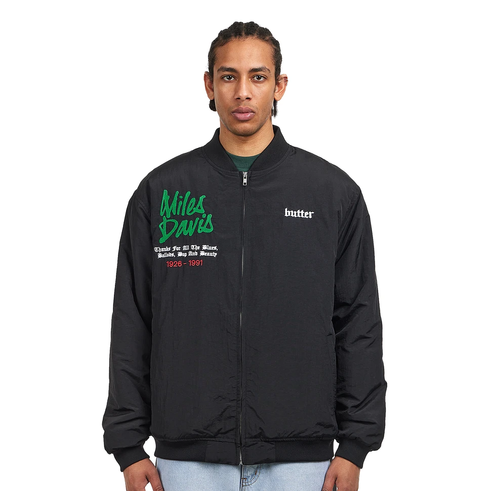 Butter Goods x Miles Davis - Miles Bomber Jacket (Black) | HHV