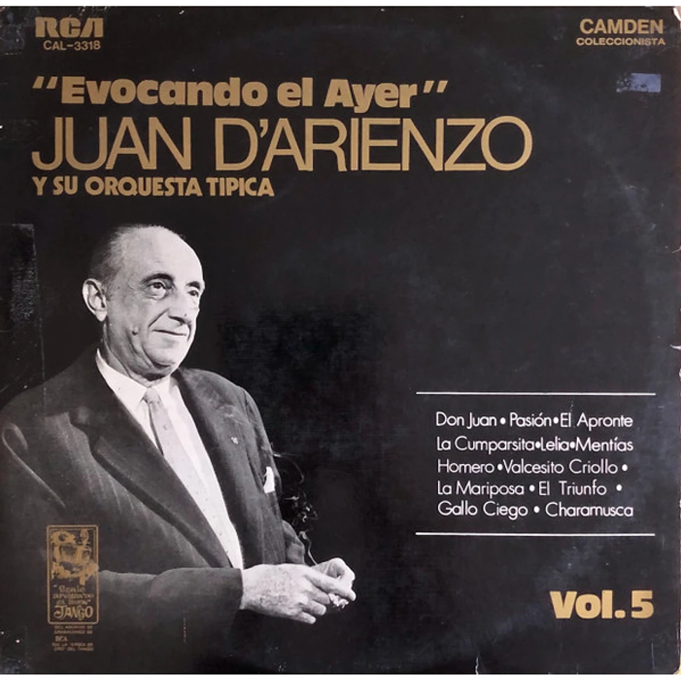 Juan D'Arienzo Y Su Orquesta Típica - Evocando El Ayer Vol. 5 - Vinyl ...