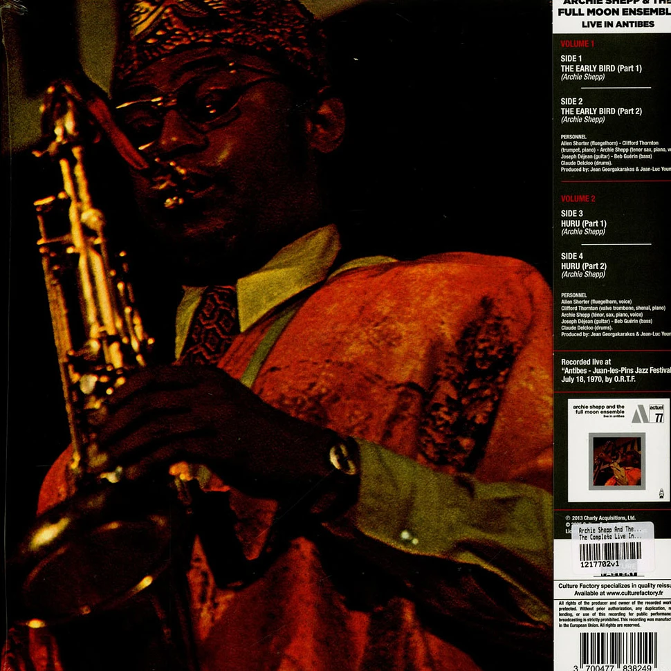 Archie Shepp And The Full Moon Ensemble - The Complete Live In Antibes ...