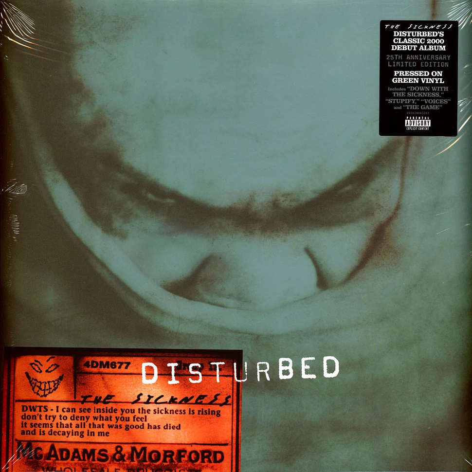 Disturbed - The Sickness 25th Anniversary Green Vinyl Edition - Vinyl ...
