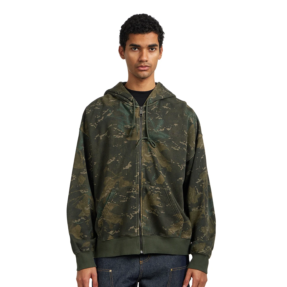 Carhartt WIP - Hooded Benton Sweat Jacket (Camo Combi / Green Garment ...