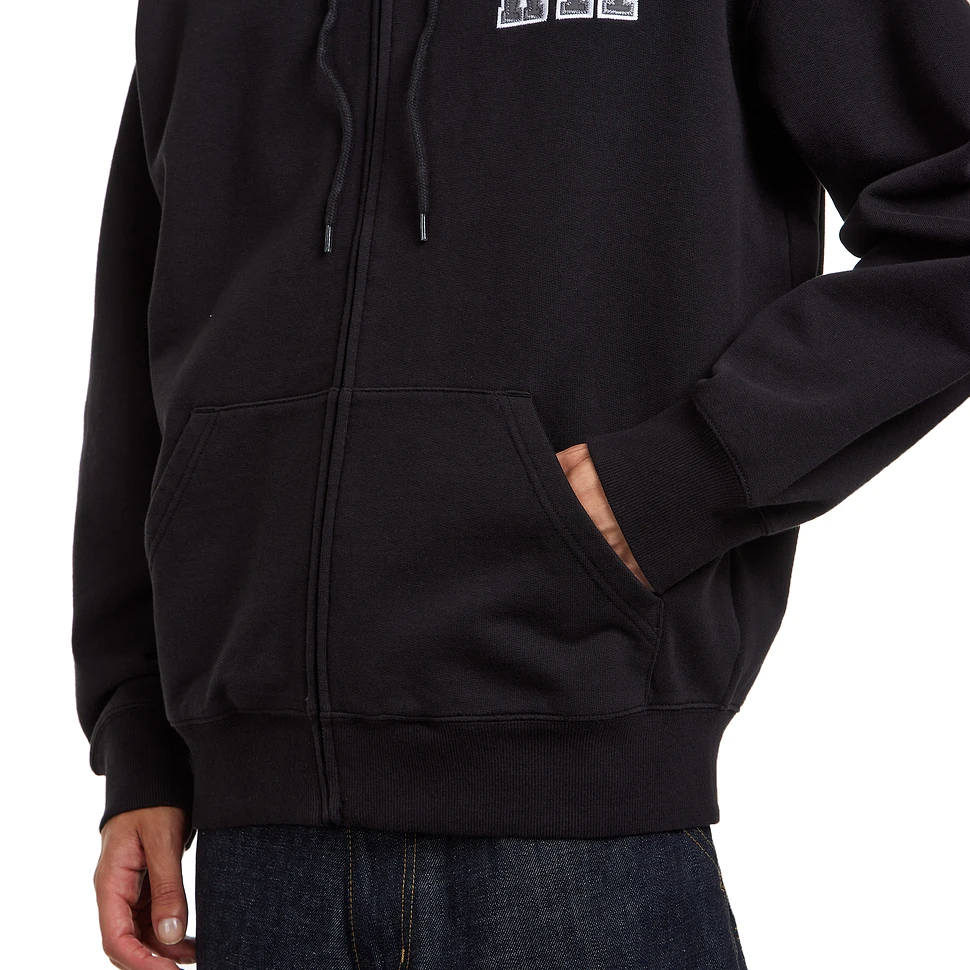 Carhartt WIP - Hooded Mini WIP Sweat Jacket (Black Stone Washed) | HHV