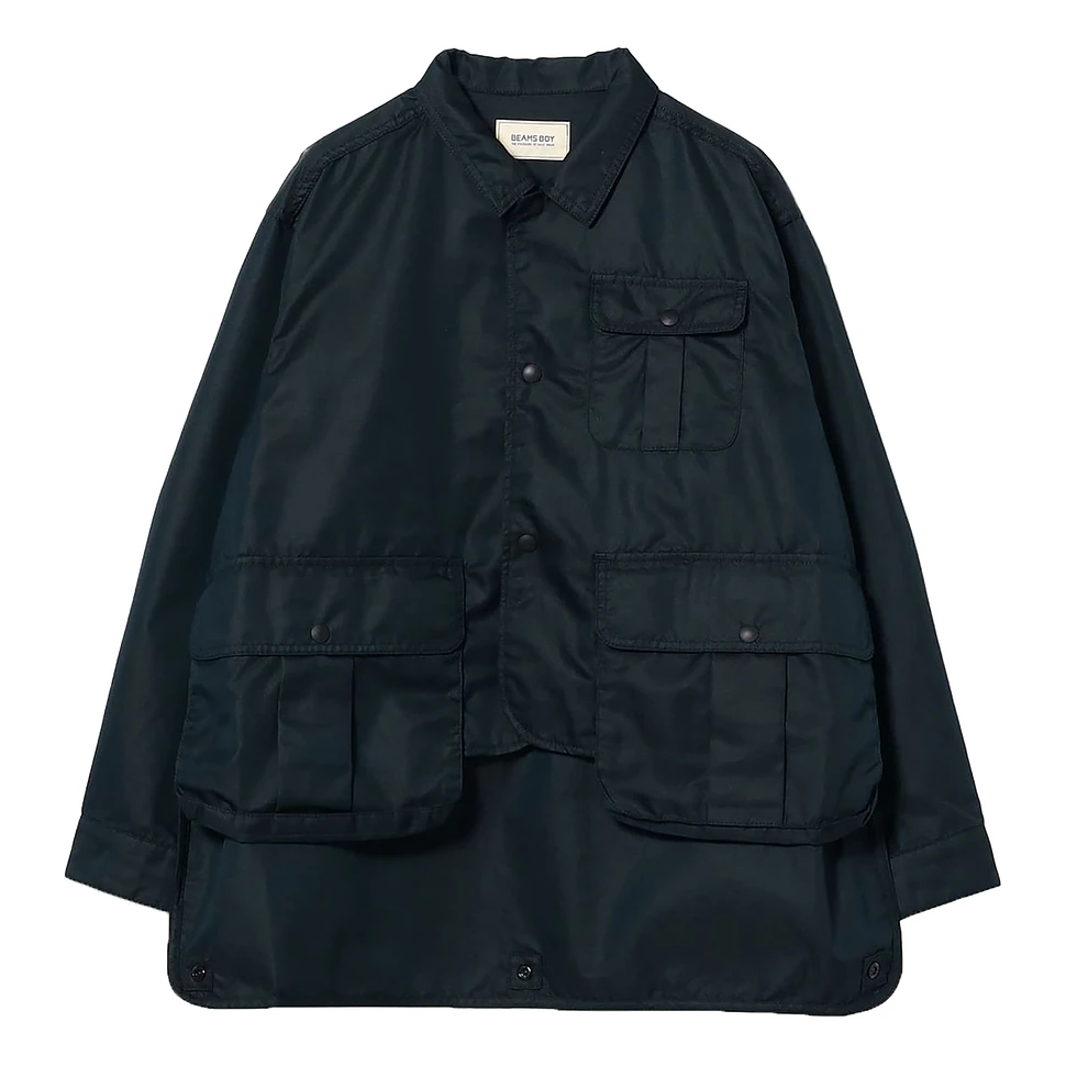 Beams Boy - Chambray Gabardine Short Fishing Jacket (Navy) | HHV